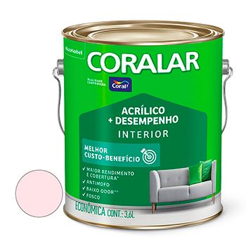 Tinta Acrílica Fosca Coralar Rosa Melodia 3,6 Litros - Ref. 5202300 ...