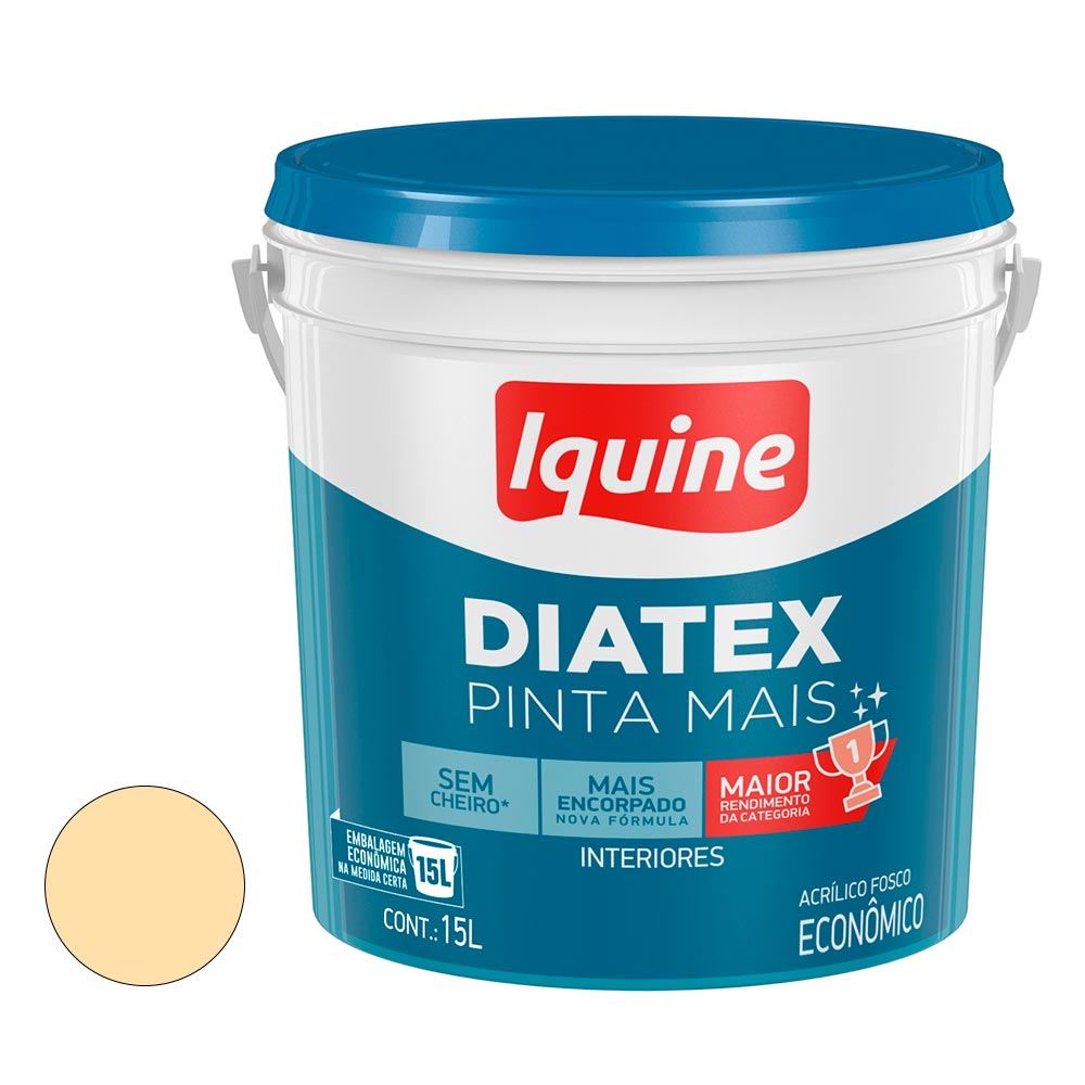 Tinta Vinil Acrílica Balde 15 Litros Diatex Vanilla - Ref. 50311626 ...