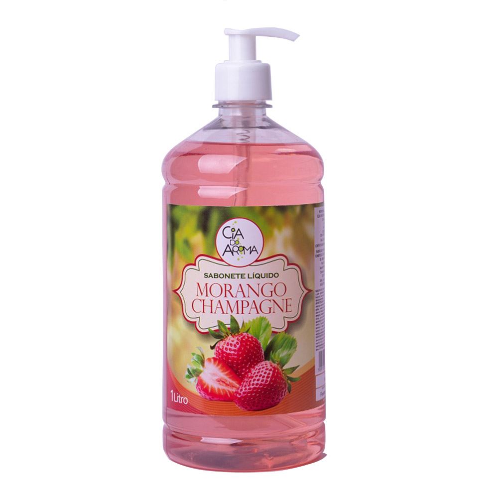 Sabonete Líquido Morango Champagne 1L CIA DO AROMA / REF. 104AA