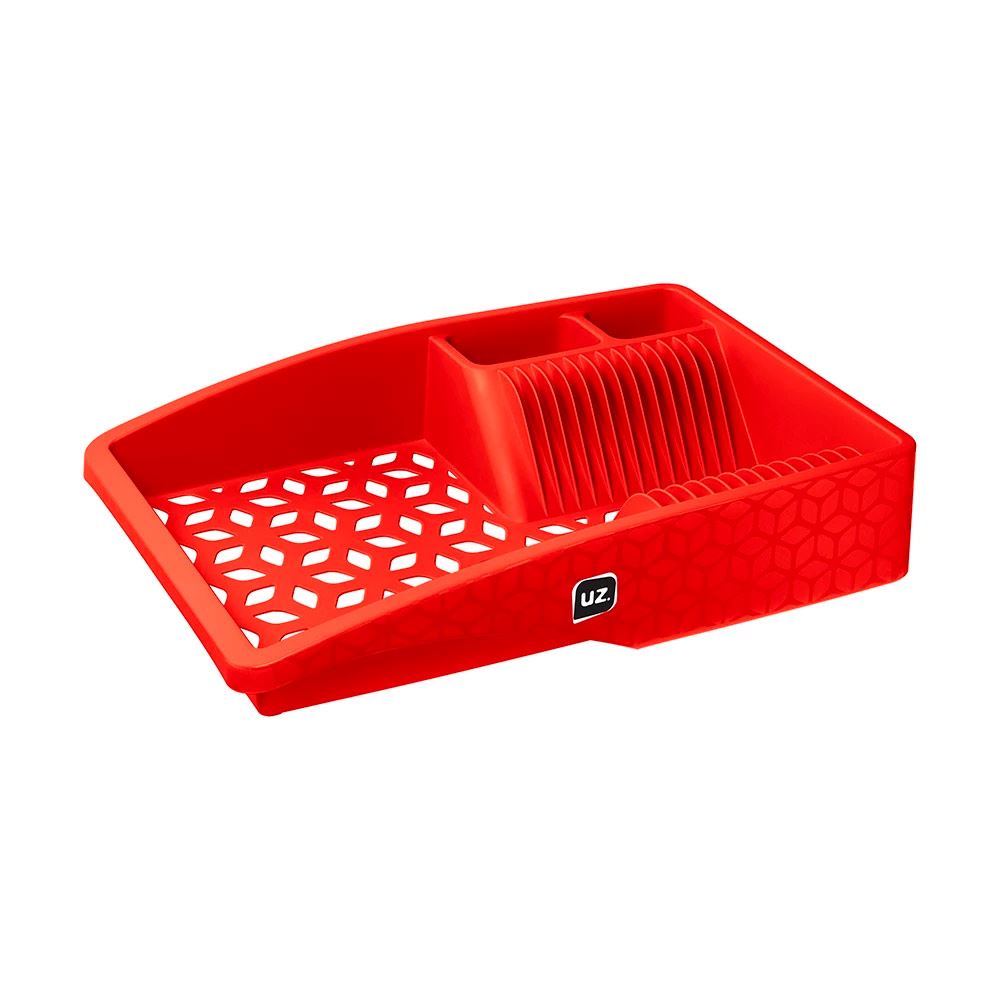 Escorredor Plástico para Pratos e Talheres Slim Vermelho UZ / REF ...