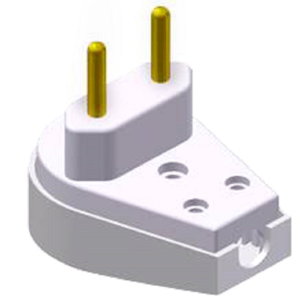 Plug Macho em Polipropileno 2P 20A 250V com Prensa Cabo Gigante Branco ...