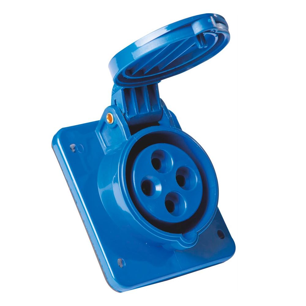 Tomada de Embutir Industrial 3P+T 32A 220-250V 9H IP44 TRAMONTINA / REF ...